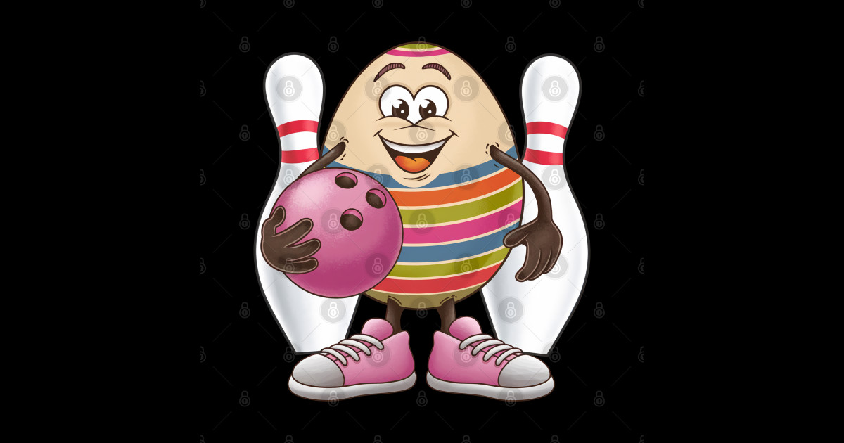 Easter Egg Colourful Costume Bowling Player Team Lover Kids - Easter ...