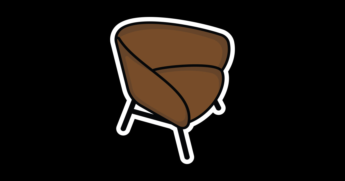 Luxury Lounge Sofa Chair Sticker vector illustration. Interior indoor ...