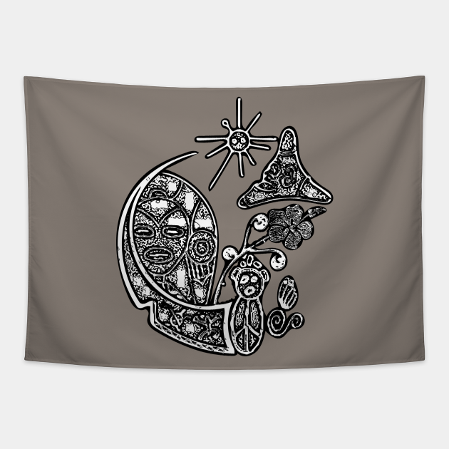 Puerto Rico Indigenous Taino Symbols - Puerto Rico - Tapestry | TeePublic