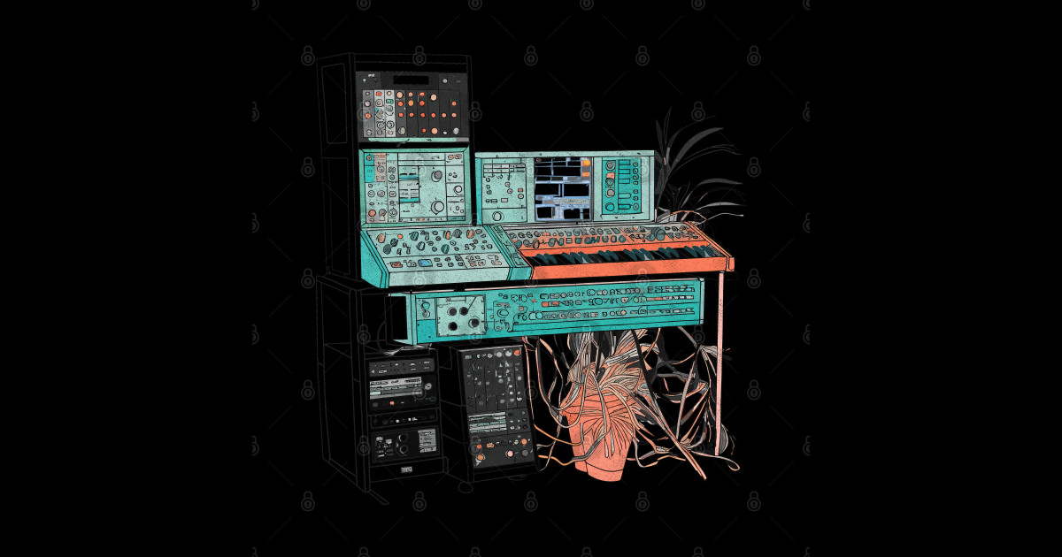Modular Synthesizer Fan Design - Synthesizer - Sticker | TeePublic
