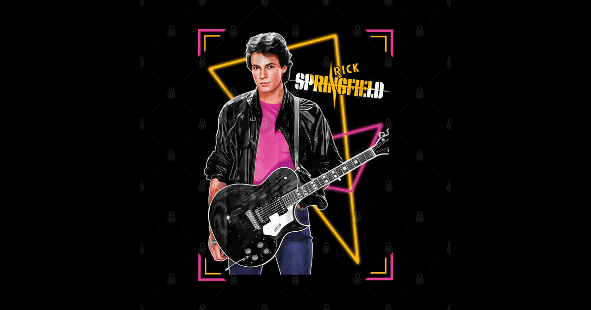 Rick Springfield Neon Concert Style Design - Rick Springfield - Sticker ...