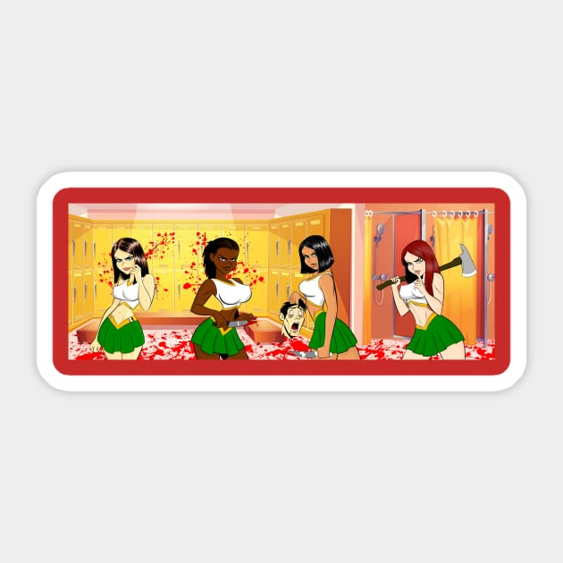 Bloody Locker Room - Flesh Eating Cheerleaders - Sticker | TeePublic