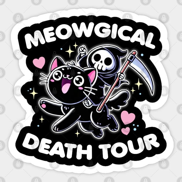 Magical Death Tour - Black Cat Halloween - Sticker | TeePublic
