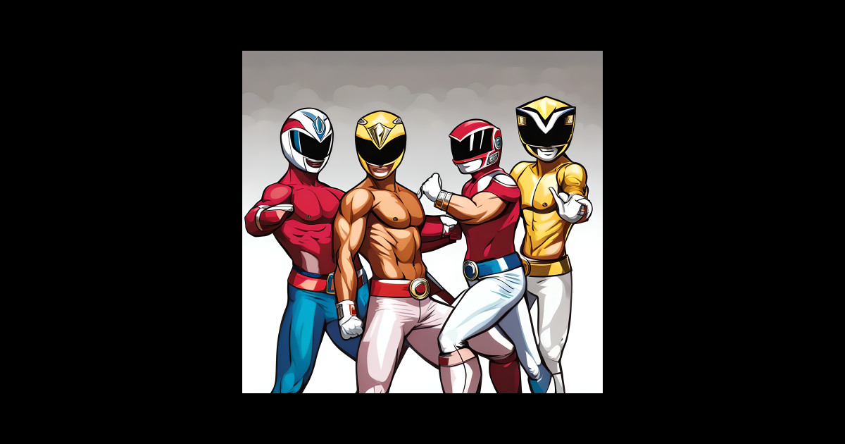Power Ranger Go Go Boys - Power Rangers - Sticker | TeePublic