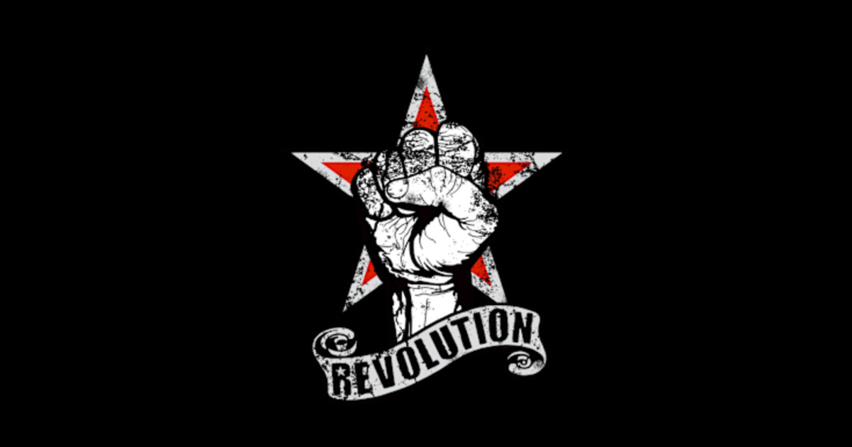 Up The Revolution! - Distressed - Sticker | TeePublic