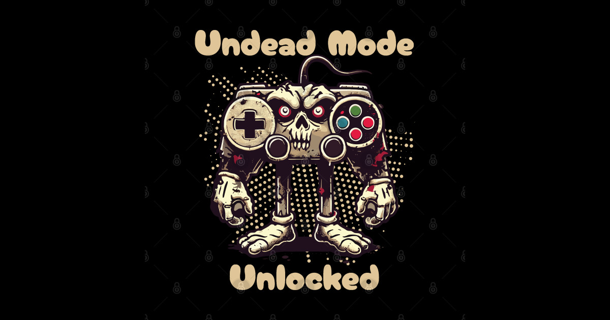 Zombie Gaming Controller Mode Unleashed - Funny Video Game - Posters and Art Prints | TeePublic