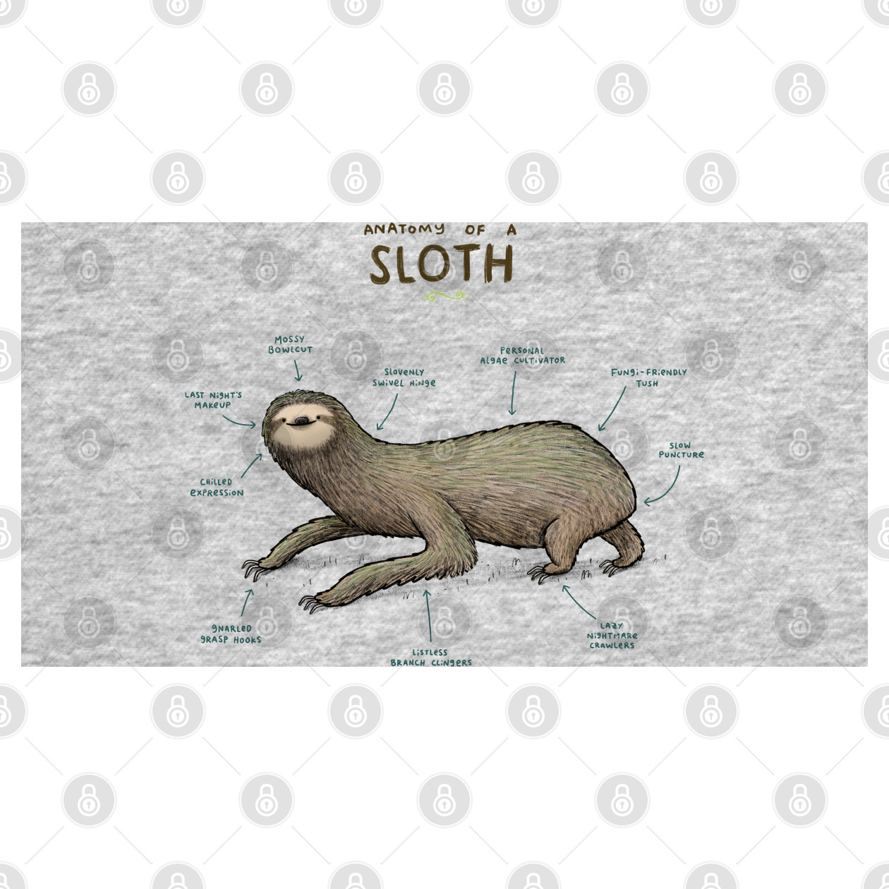 Anatomy of a Sloth - Sloth - Baseball T-Shirt | TeePublic
