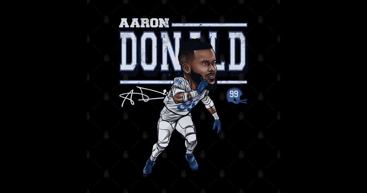 Aaron Donald Los Angeles R Cartoon - Aaron Donald - Sticker | TeePublic