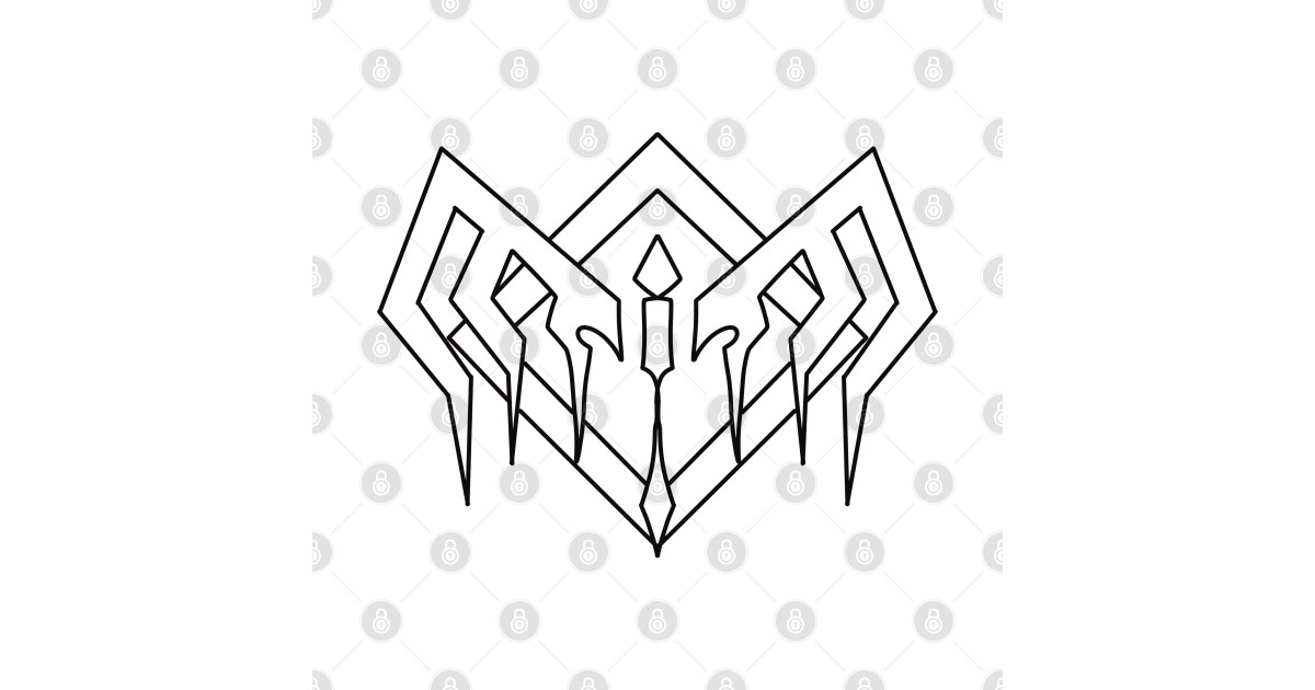 TBATE3 Lances Mark / Symbol in Cool Black Line Art Vector from the ...