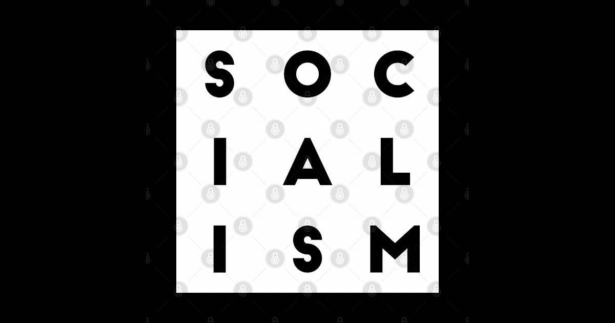 Socialism | Black and white square and letters - Socialism - Sticker ...