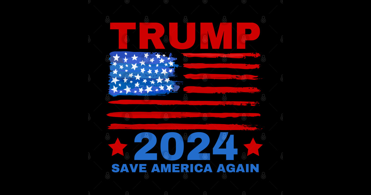 Save america again 2024 trump American Flag - Trump - Magnet | TeePublic