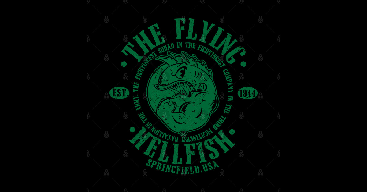 The flying hellfish - Tv Shows - Sticker | TeePublic