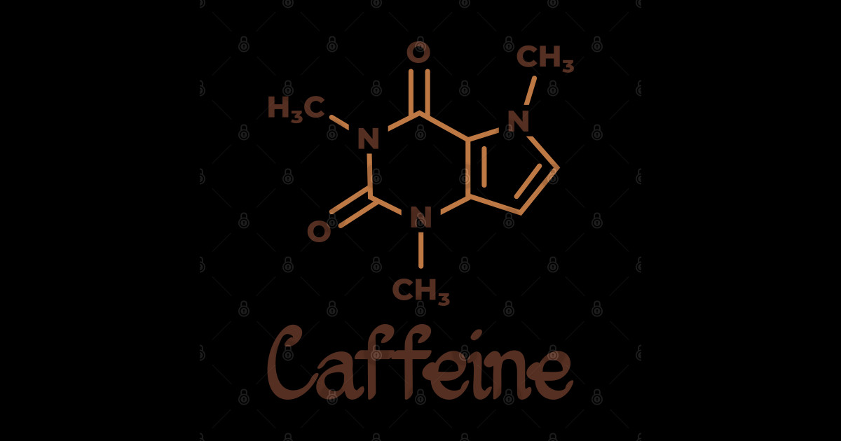 Caffeine Molecule - Caffeine Molecule - Sticker | TeePublic