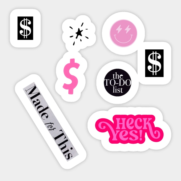 Girl Boss Aesthetic Collage Sticker Pack - Girl Boss - Sticker | TeePublic