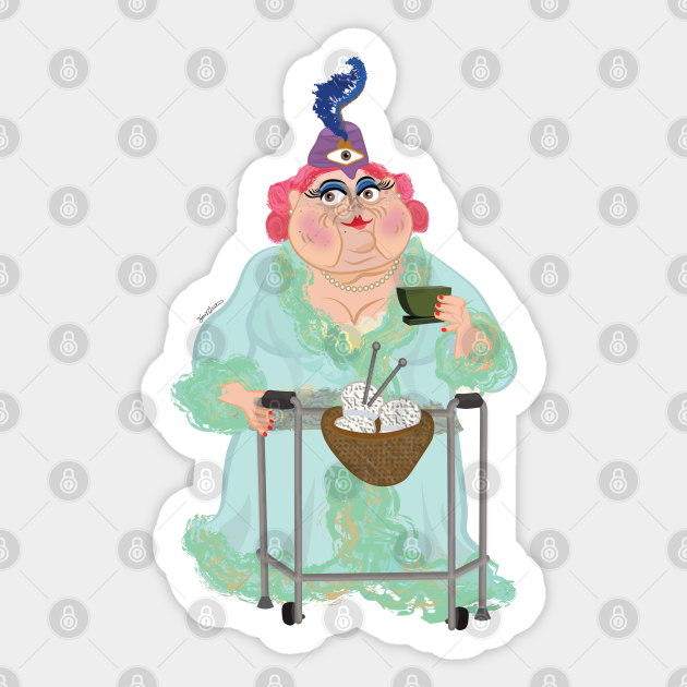 Miss Spink - Coraline Movie - Sticker | TeePublic