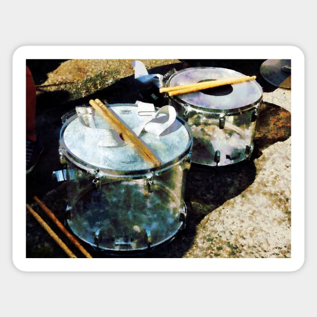Two Snare Drums - Snare Drum - Sticker | TeePublic