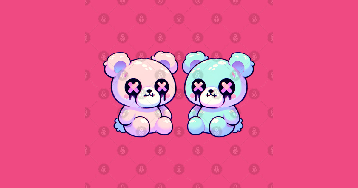 Creepy Gore Teddy Bear Pastel Goth Weirdcore - Teddy Bear - T-Shirt ...