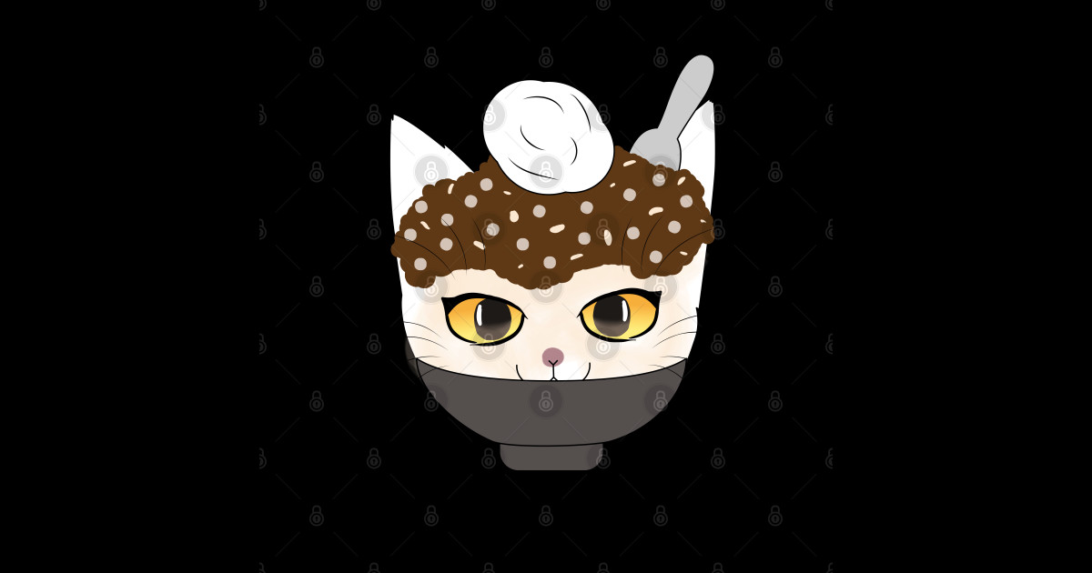 Purr-bingsu Pat Bingsu Cat - Bingsu - Posters and Art Prints | TeePublic