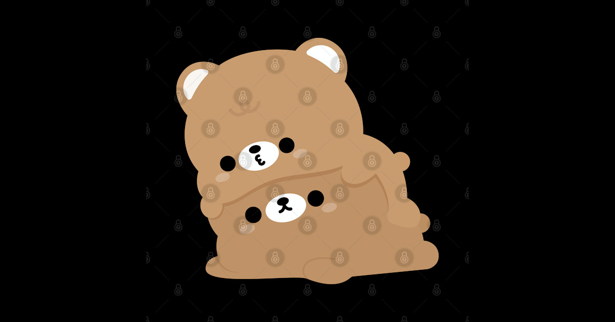 Brown Bear Couple - Bear - Sticker | TeePublic