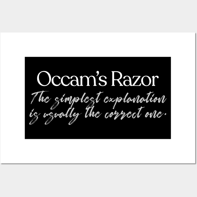 Occam's Razor Definition Design #1 - Occams Razor - Posters and Art ...