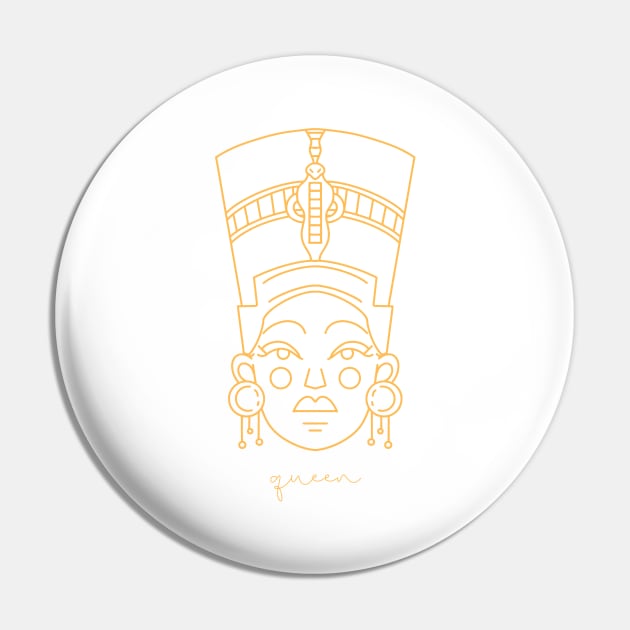 Monoline Queen - Monoline - Pin | TeePublic