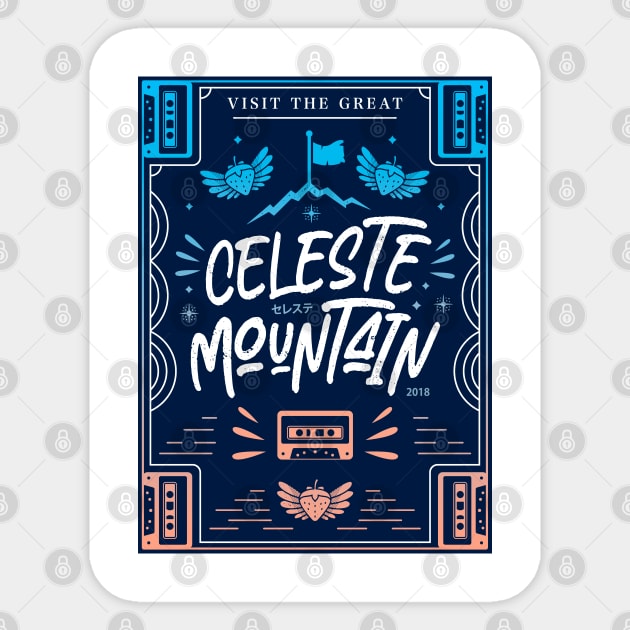 Celeste Mountain Emblem - Celeste - Sticker | TeePublic