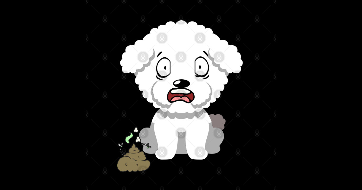 Funny furry dog smells stinky poo poo - Bichon Frise - Sticker | TeePublic