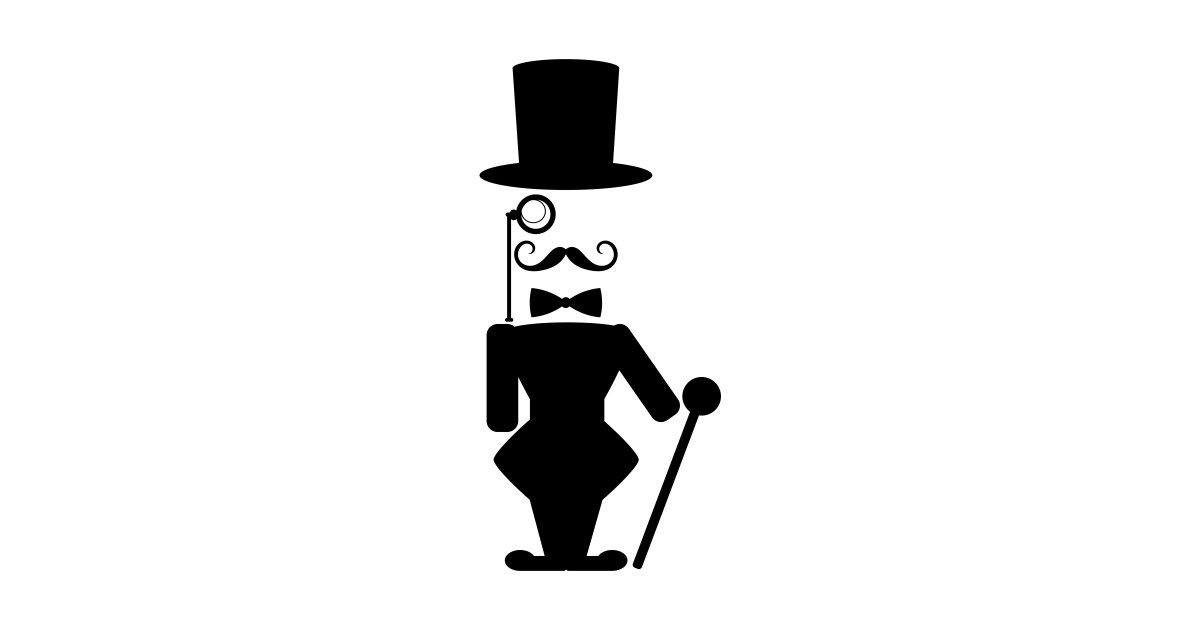 Old school gentleman with monocle character design - Abstract - T-Shirt ...