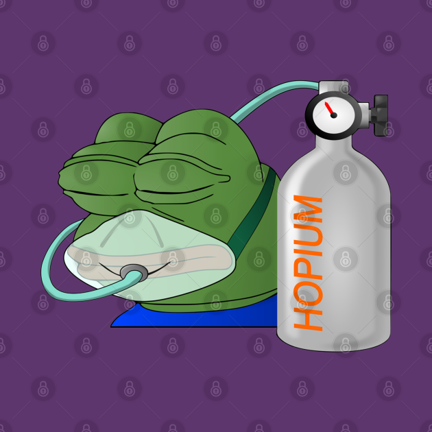 Pepe Hopium - Meme - T-Shirt | TeePublic