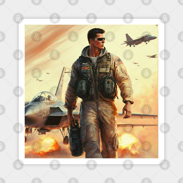 Top Gun Design - Original Artwork - Top Gun - Magnet | TeePublic