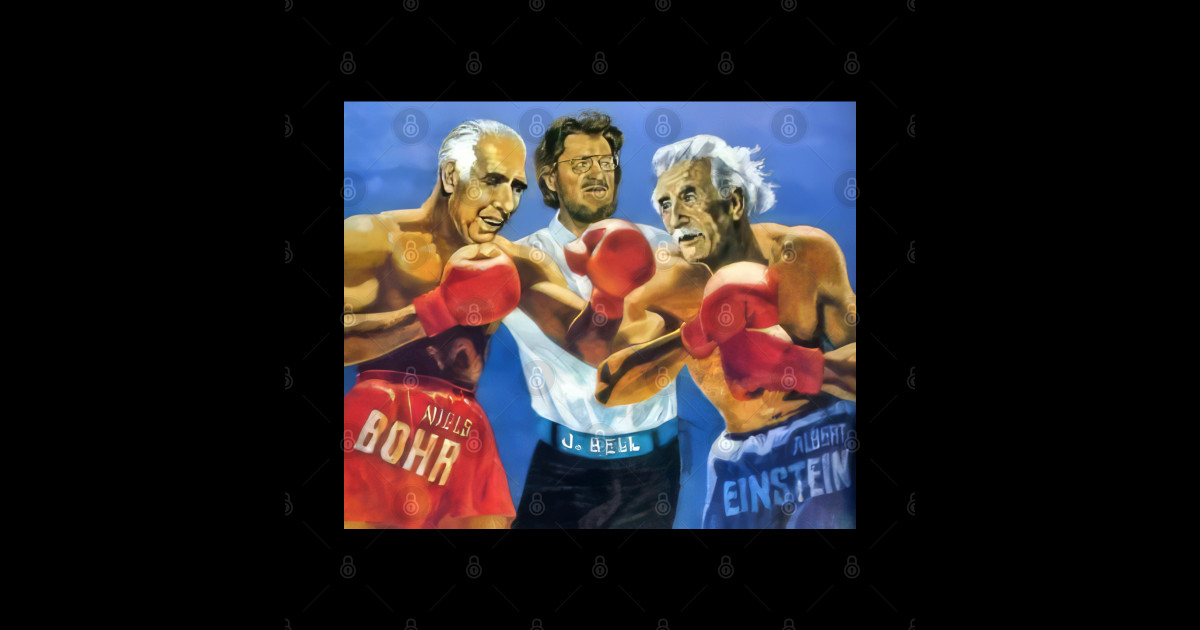 Bohr vs Einstein - Quantum Physics - Sticker | TeePublic