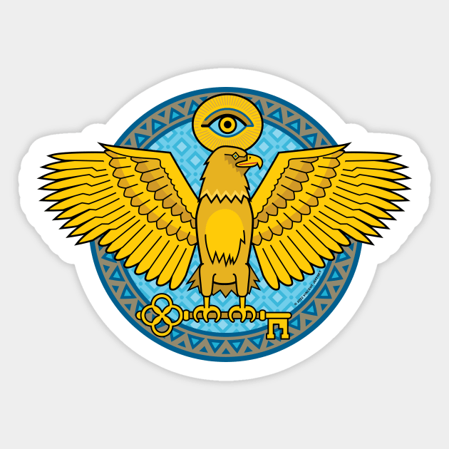 Visionary Gold Eagle - Eagle - Sticker | TeePublic