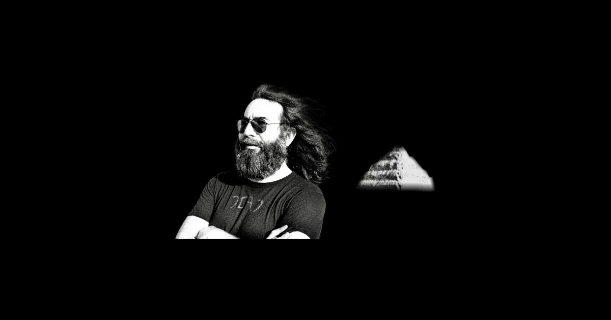 Jerry Garcia at the Pyramids - Grateful Dead - Sticker | TeePublic