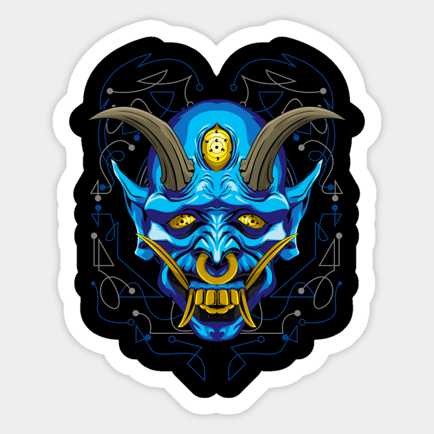 oni mask - Oni Mask - Sticker | TeePublic