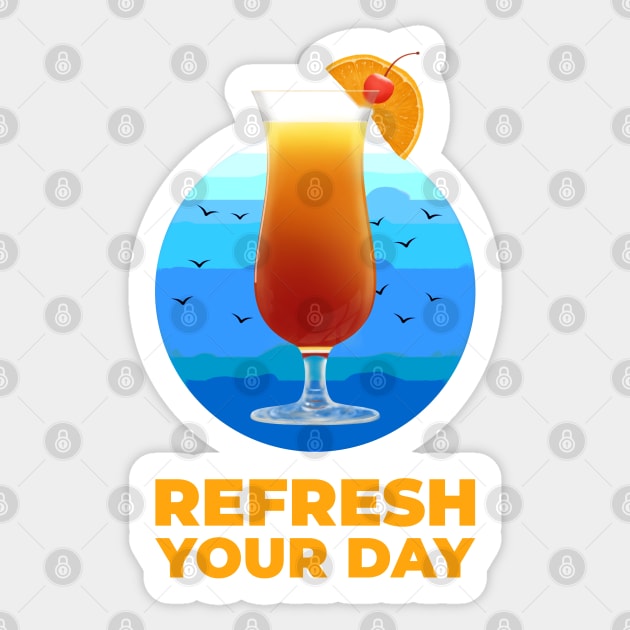 Refresh your day - Summer - Sticker | TeePublic
