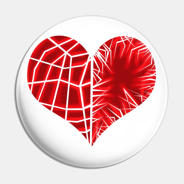 Red Hearts - Cuts & Scratch - Red Heart - Pin | TeePublic