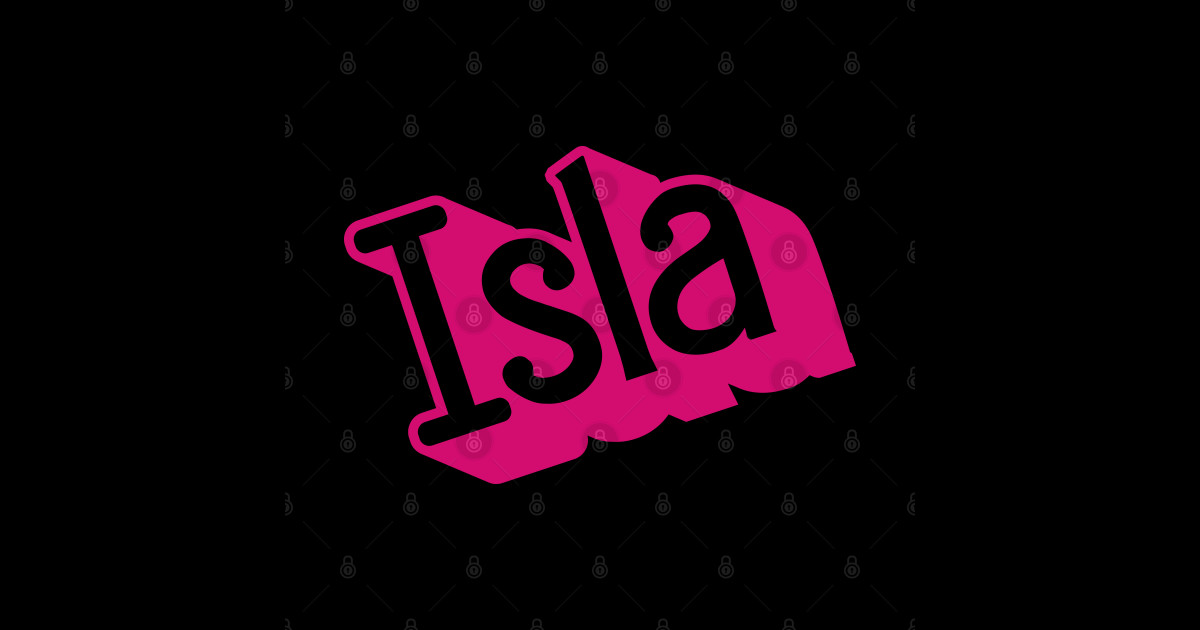 Isla - Barbie Font - Sticker | TeePublic