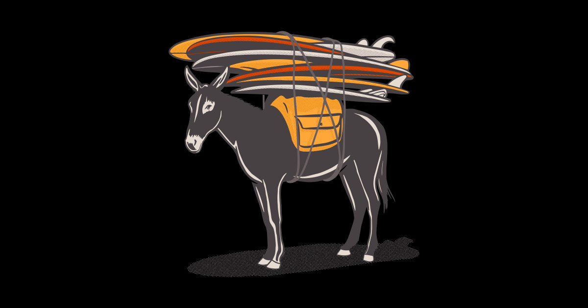 SURF DONKEY - Surf - Sticker | TeePublic