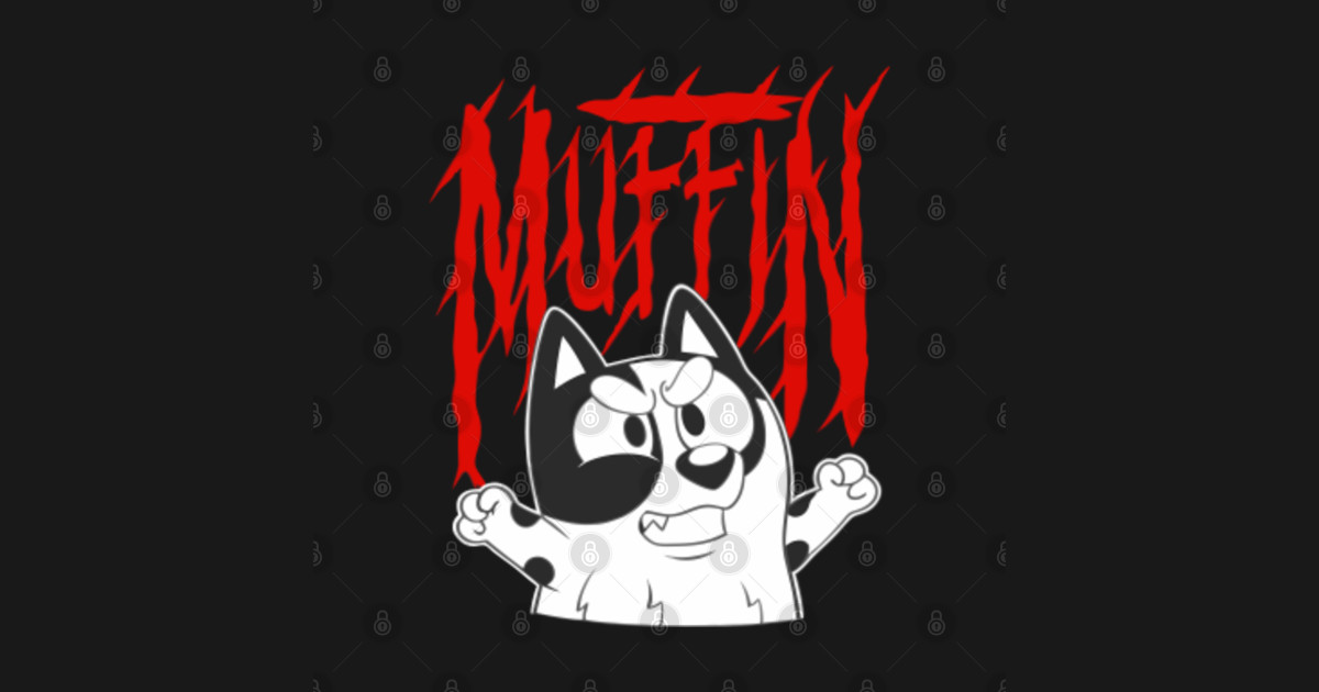 Metal Muffin Rage – Bluey Inspired - Muffin - T-Shirt | TeePublic