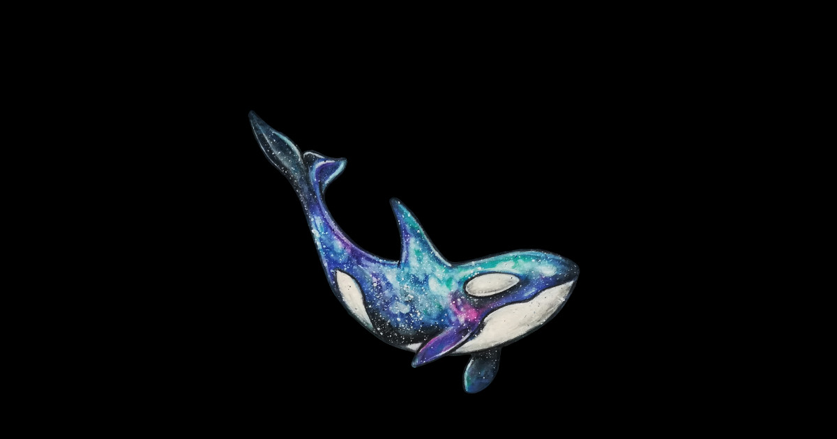 Galaxy Orca - Orca - Sticker | TeePublic