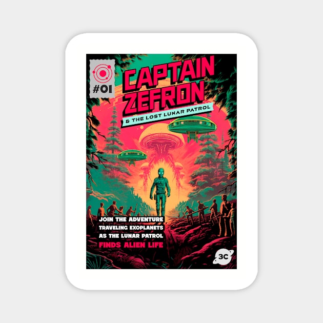 Captain Zefron & the Lost Lunar Patrol Comic - Christmas Gifts - Magnet ...