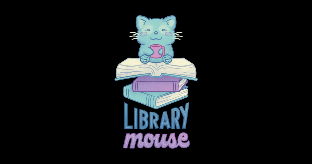 Library Mouse - Library - Sticker | TeePublic