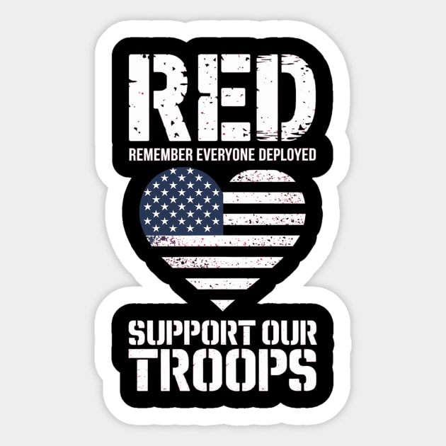 Military Support US Flag - Military - Sticker | TeePublic