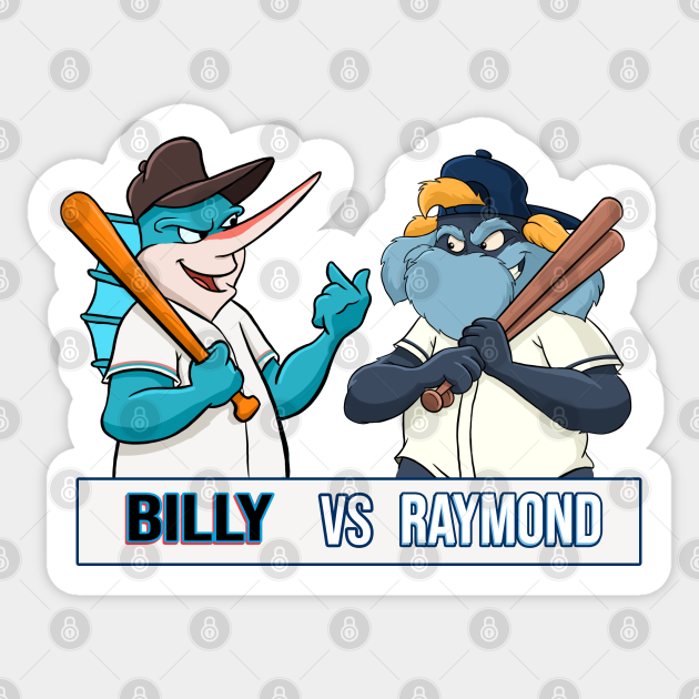 Billy the Marlin vs Raymond Tampa Bay Rays Baseball, Miami Marlins ...