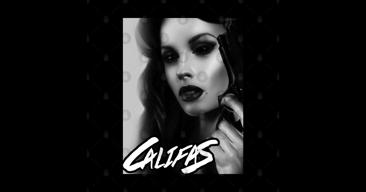Califas Clothing Yeb1 Art Chicano Tattoo Style Black and Grey Portrait ...