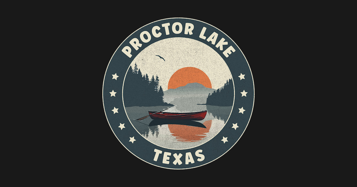 Proctor Lake Texas Sunset - Proctor Lake - T-Shirt | TeePublic