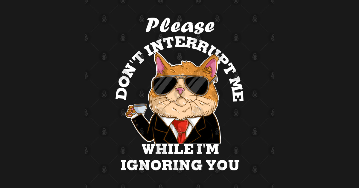 please Don't Interrupt Me while I'm ignoring you - Dont Interrupt Me ...