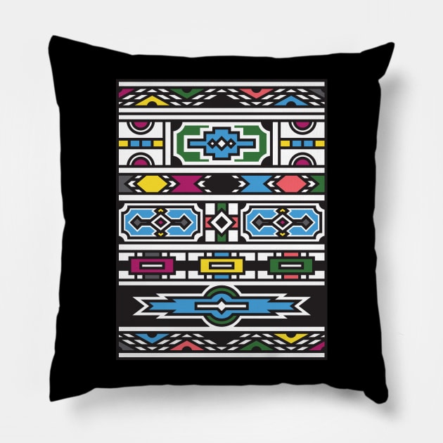 Ndebele House Pattern - Shape - Pillow | TeePublic