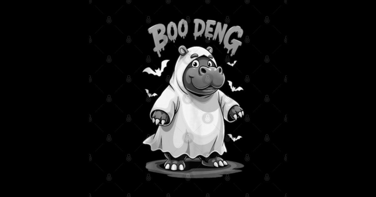 Boo Deng Ghost Baby Hippo Moo Deng Halloween - Boo Deng Ghost Baby ...
