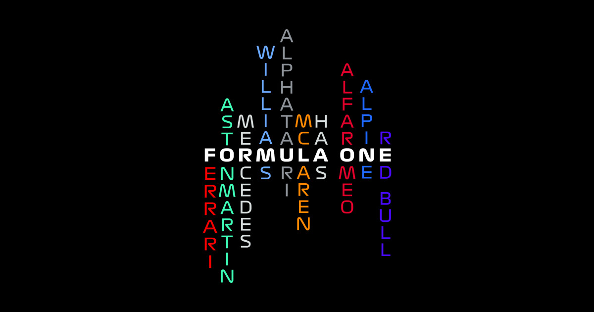 Formula 1 All Teams - Typo design - Formula 1 - Posters and Art Prints ...